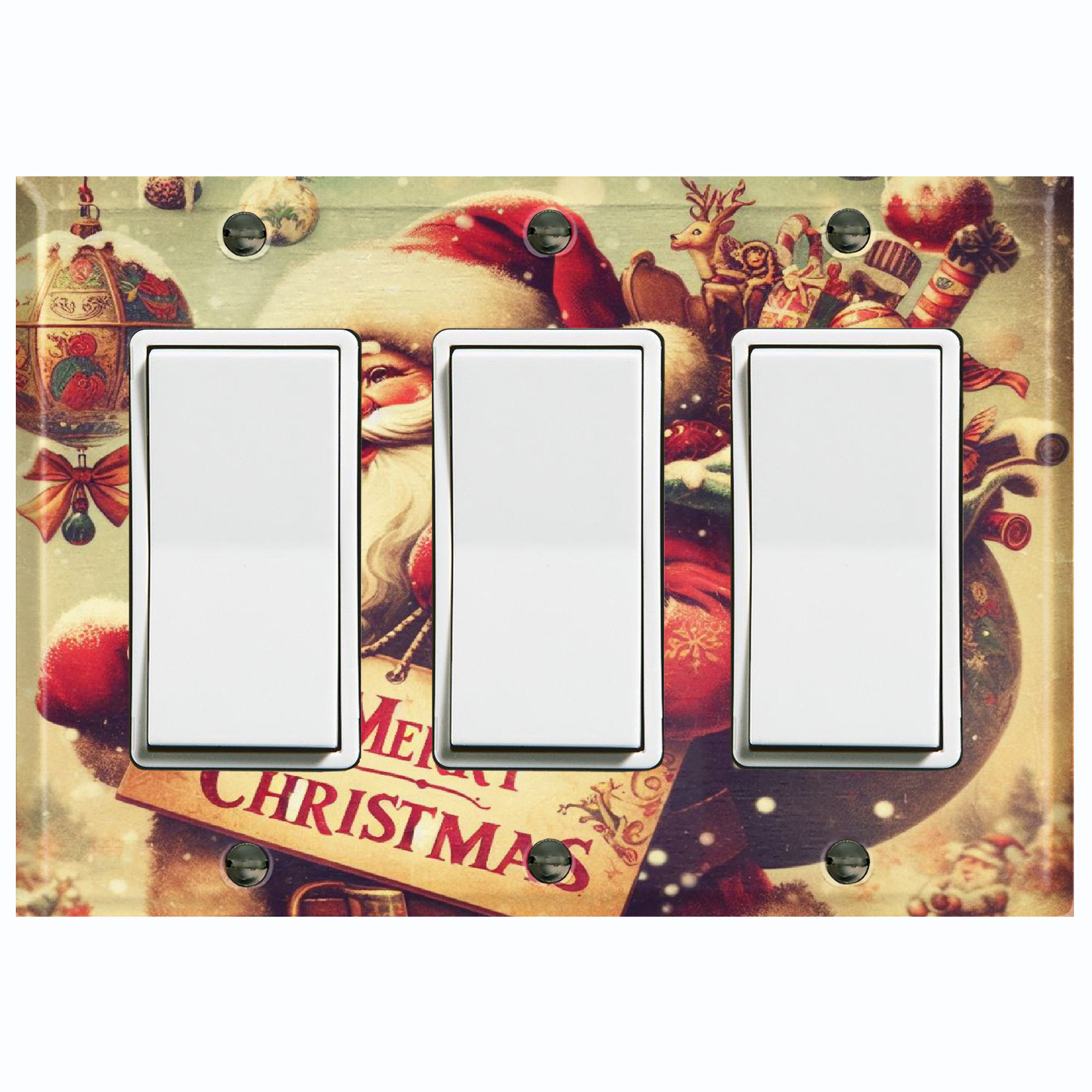 WorldAcc Merry Christmas Santa Claus Presents Nature Themed 3 - Gang ...