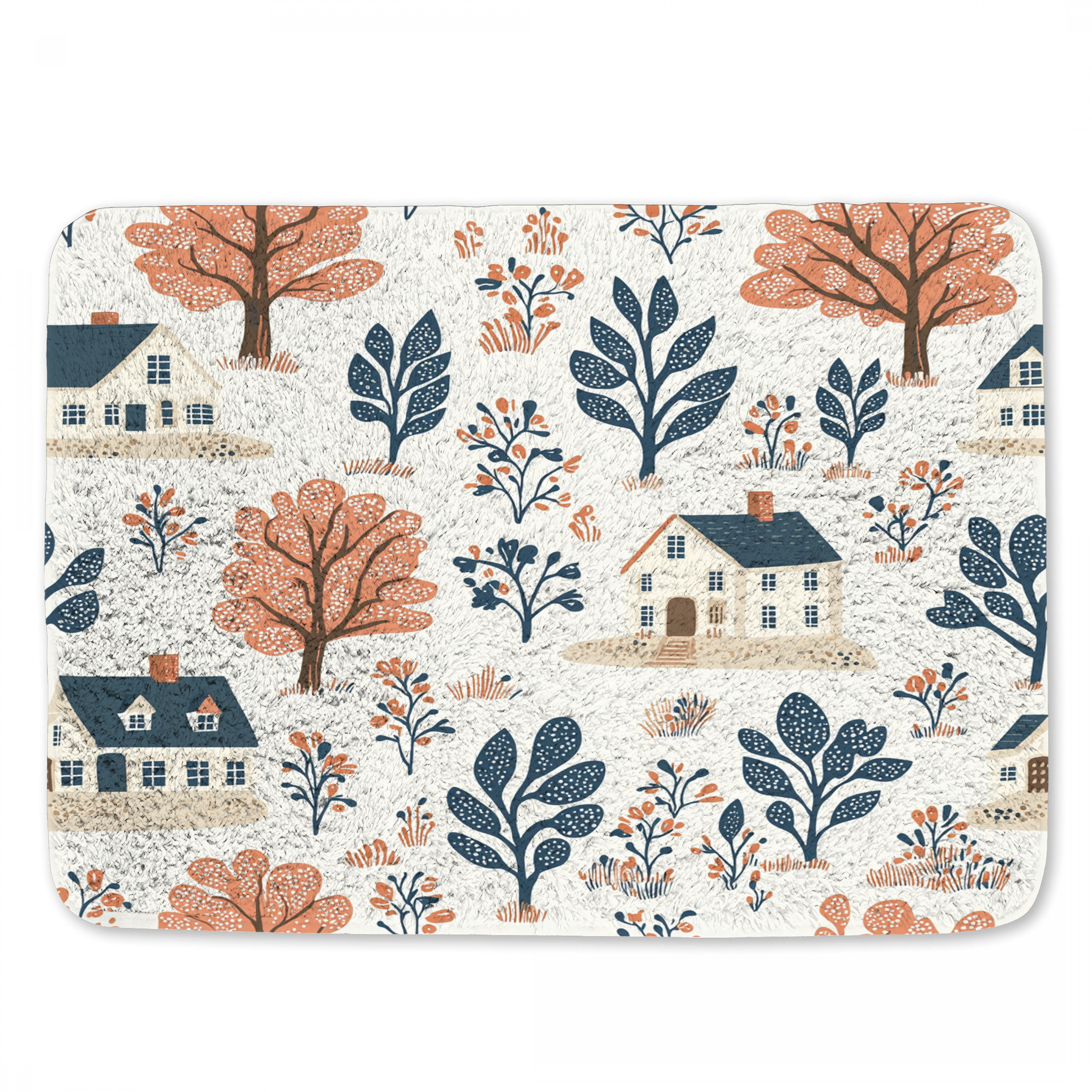 August Grove® Houses Bath Mat Scenery Bathroom Decor Cottage | Wayfair