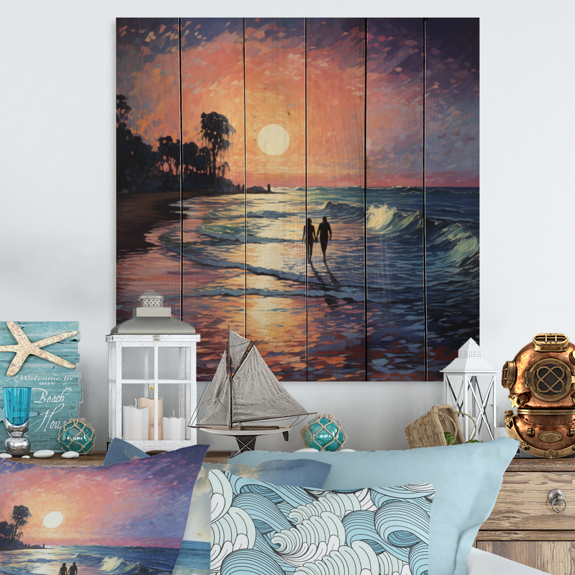 Dovecove Strinko Beach Photo Seaside Stroll III On Wood Print | Wayfair