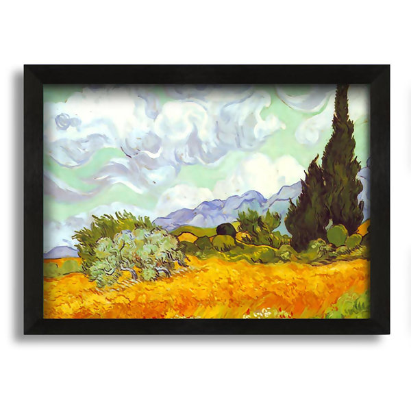 Rosalind Wheeler Cornfield With Cyprusses by Vincent Van Gogh - Single ...