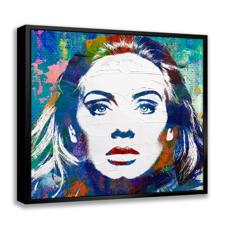 ATX Art Group LLC Adele II Pop Art-Giclee on Canvas with Float Frame ...