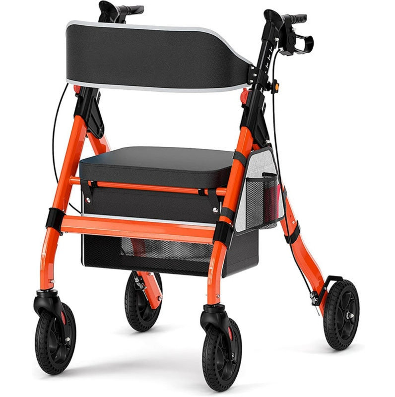 COFVIAL Heavy-Duty Foldable Rollator Walker for Seniors - 450 lb ...