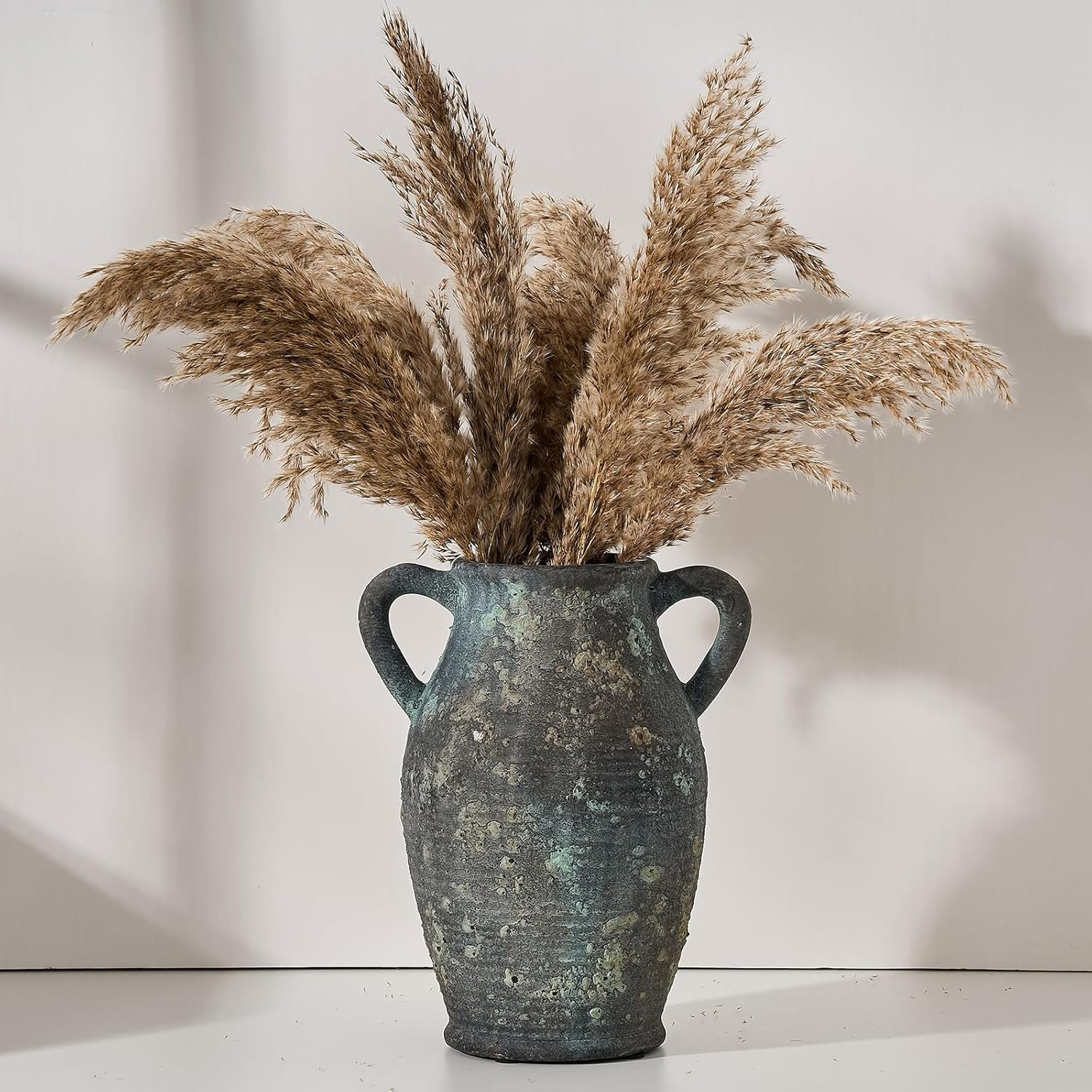 August Grove® Handmade Ceramic Farmhouse Vase With Handles For Home ...