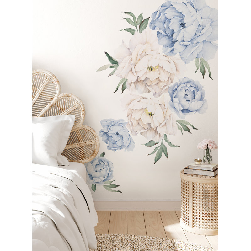 Red Barrel Studio® Peony Flower Wall Stickers | Wayfair
