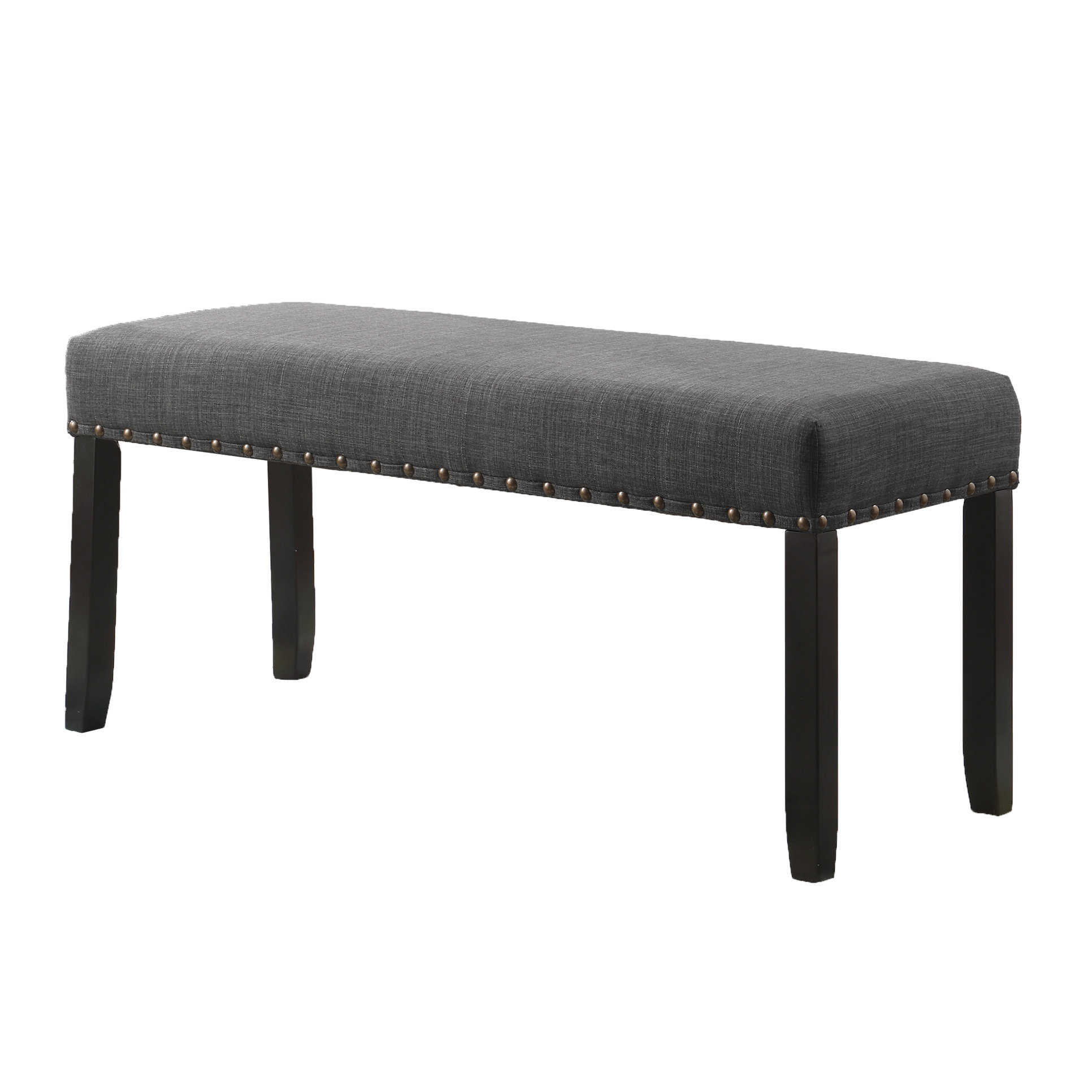 Winston Porter Dining Bench. Seat Upholstered In Linen And Cotton ...