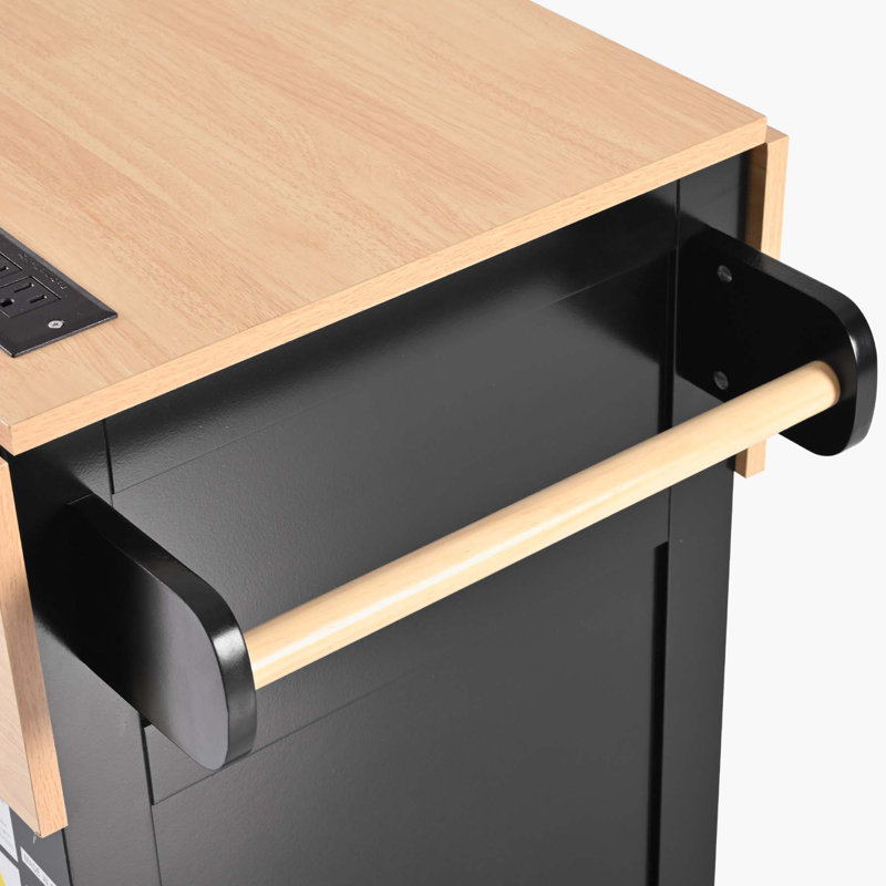 Lark Manor™ Versatile Folding Kitchen Island with Multiple Functions ...