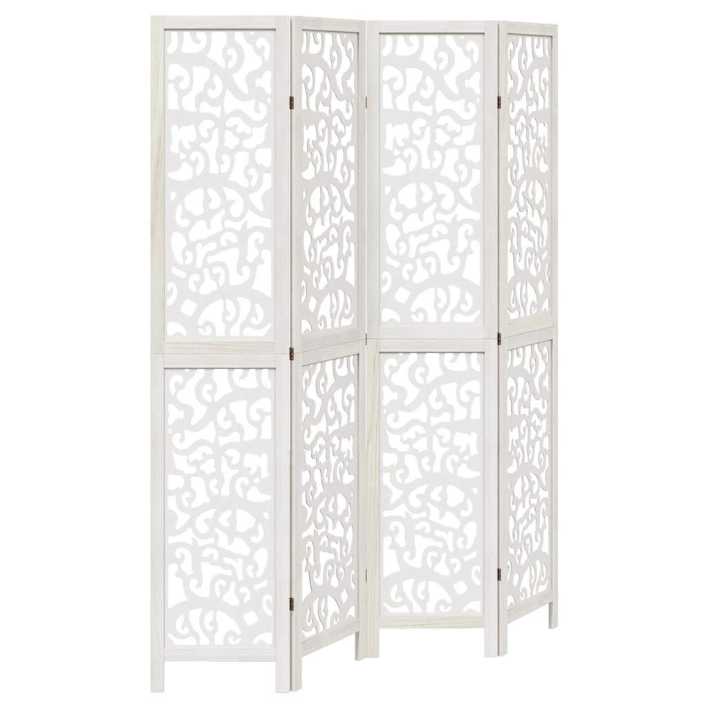 Winston Porter Room Divider White Solid Wood Paulownia | Wayfair