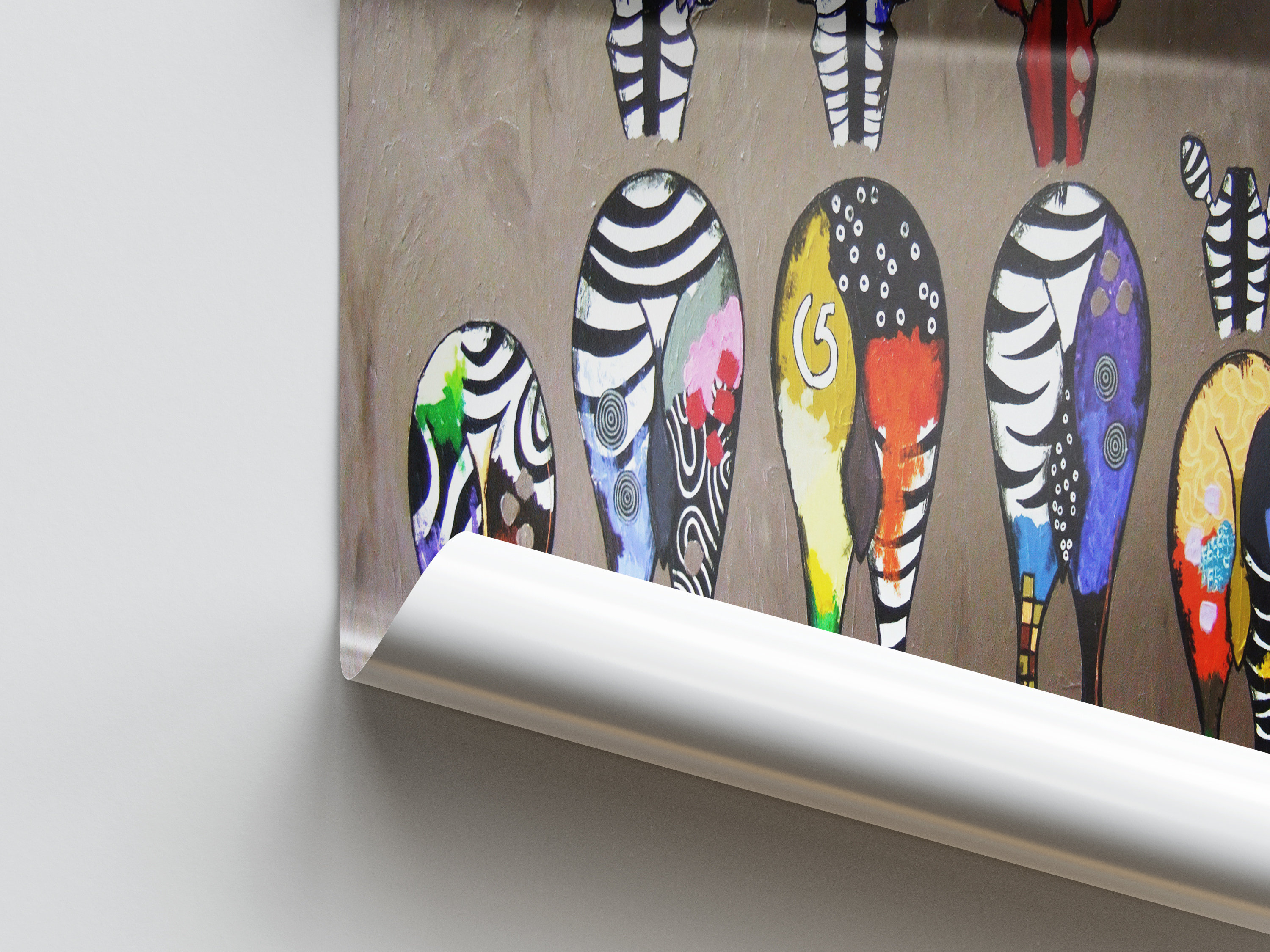 kayra export Vibrant Banksy-Inspired Zebra Street Art Canvas Print for ...