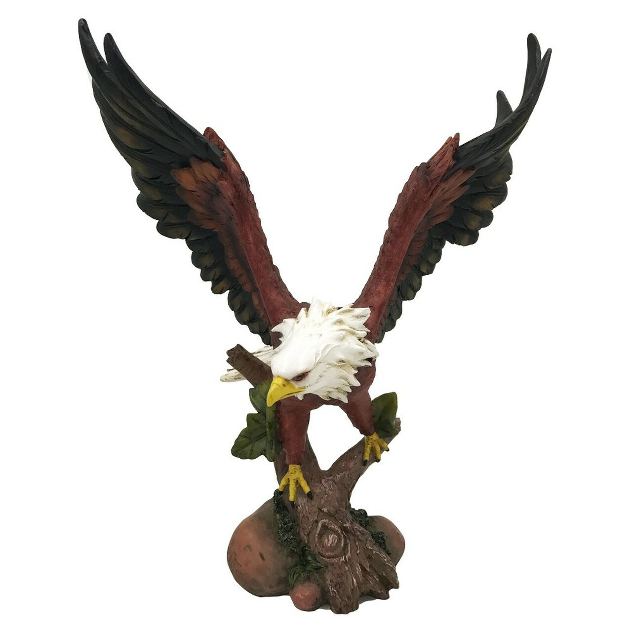 Loon Peak® Caset-Lee Eagle Landing on a Log Figurine | Wayfair