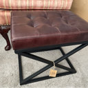 AllModern Pearson Leather Ottoman & Reviews | Wayfair