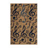 Dakota Fields Washable Treble Clef and Bass Clef Designs Music Area Rug ...