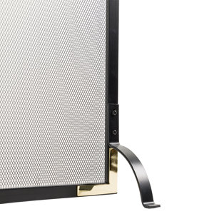 Modern Ember Cecilia Mesh Fireplace Screen with Durable Single Panel ...