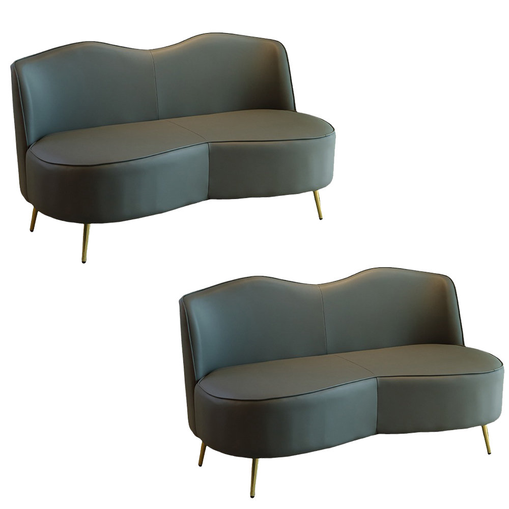 Canadian Linen Modern Fashion Simple Milk Tea Shop Benches Faux Leather ...