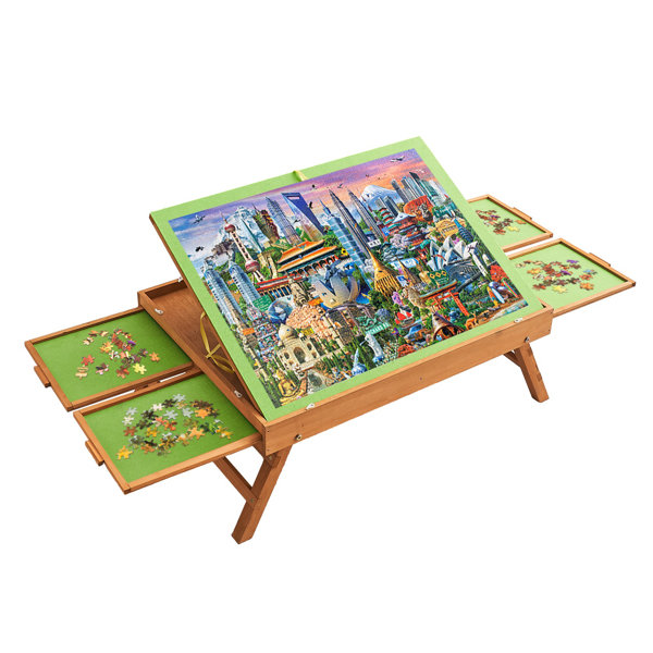 linor Table de casse-tête 1500 tiroirs avec tiroirs, plateau de casse ...