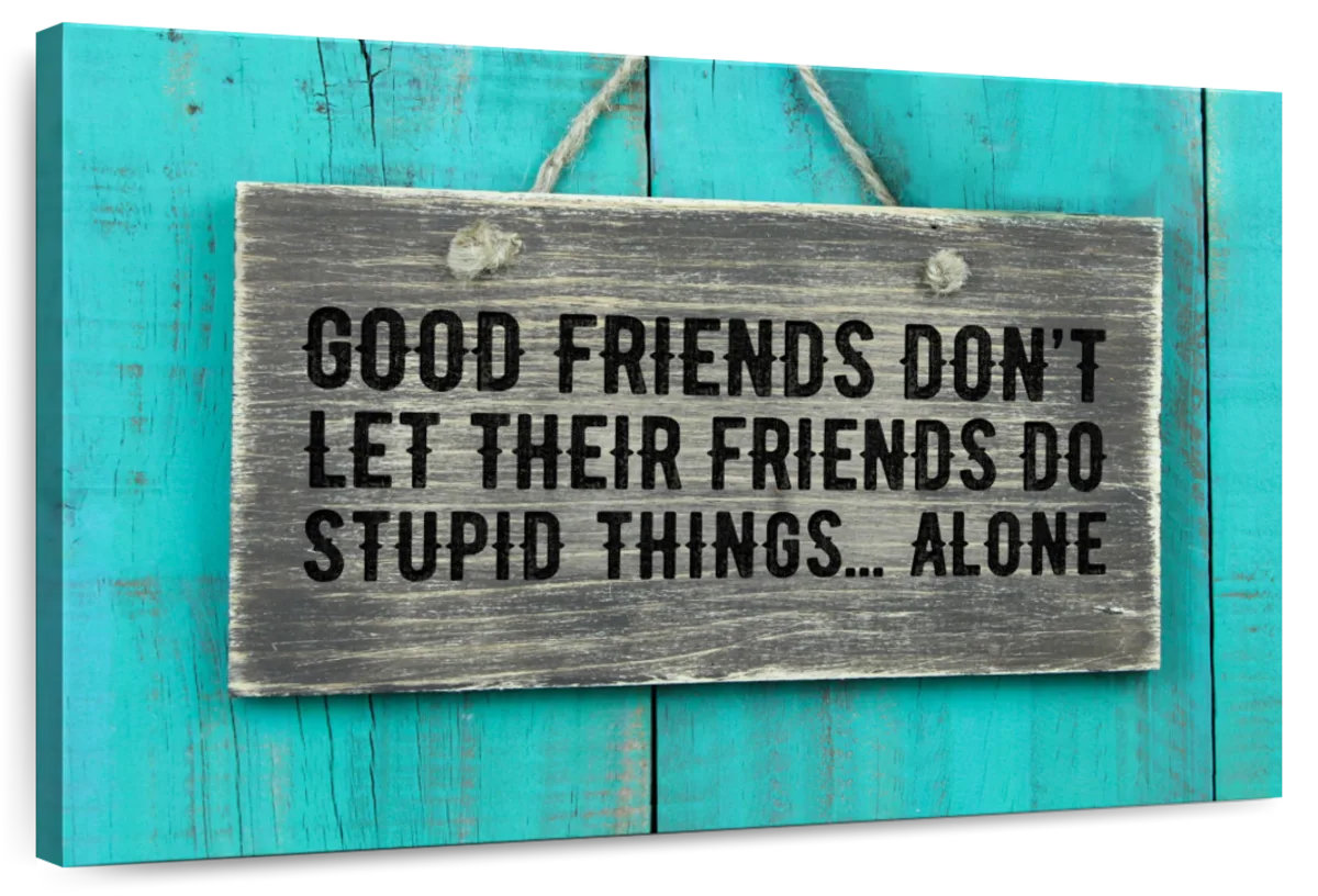 Ebern Designs Tergel Funny Good Friends Sign | Wayfair