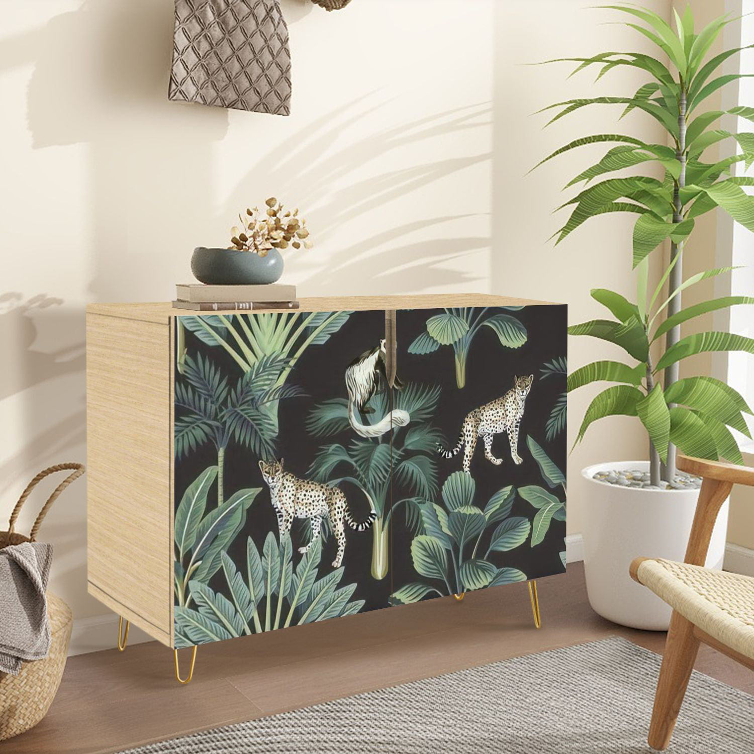East Urban Home Sideboard Buffet Cabinet with Storage Tropical vintage ...