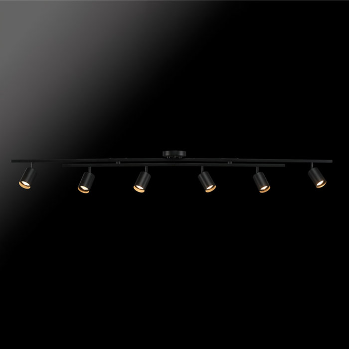 Ebern Designs 64.25'' 6 -Light Fixed Track Lighting Track Kit with ...
