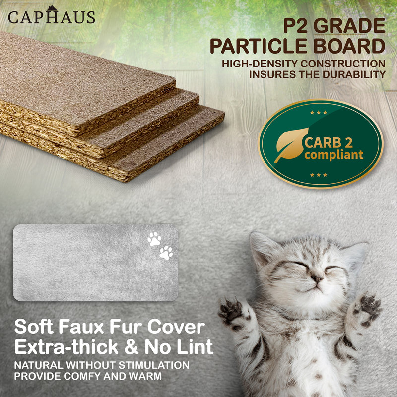 Caphaus Cat Tower For Indoor Cats, Modern Cute 37-inch Small Cat Tree ...