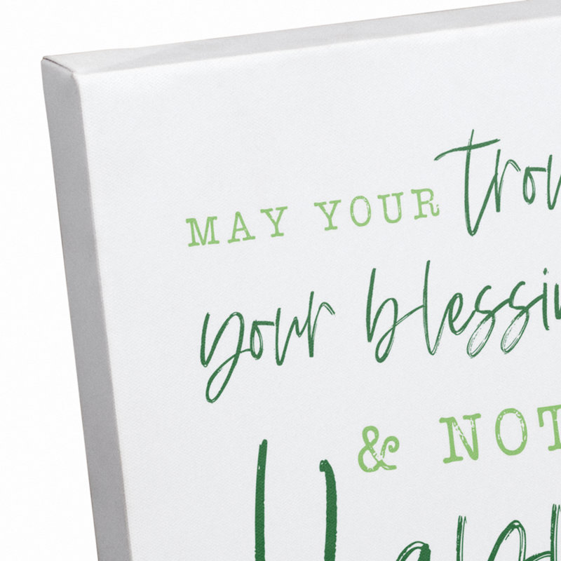 The Holiday Aisle® Simple Irish Blessing Print On Canvas | Wayfair