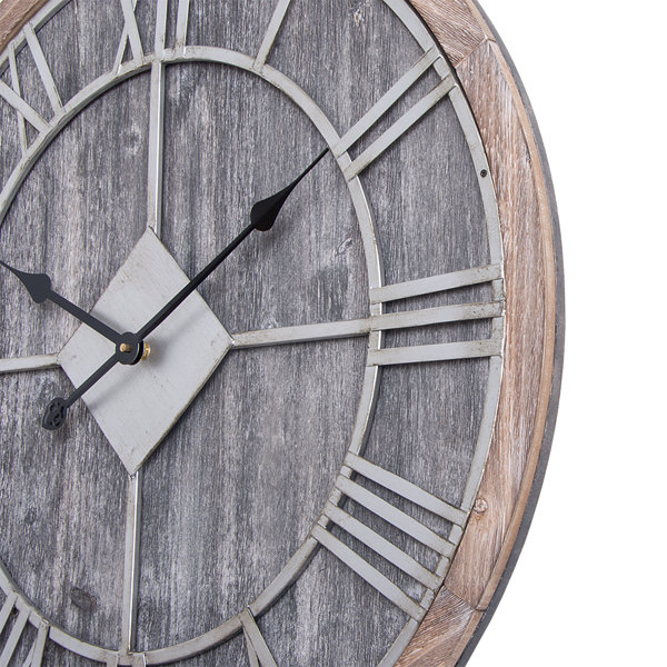 Gracie Oaks Bernhard Wood Wall Clock & Reviews | Wayfair