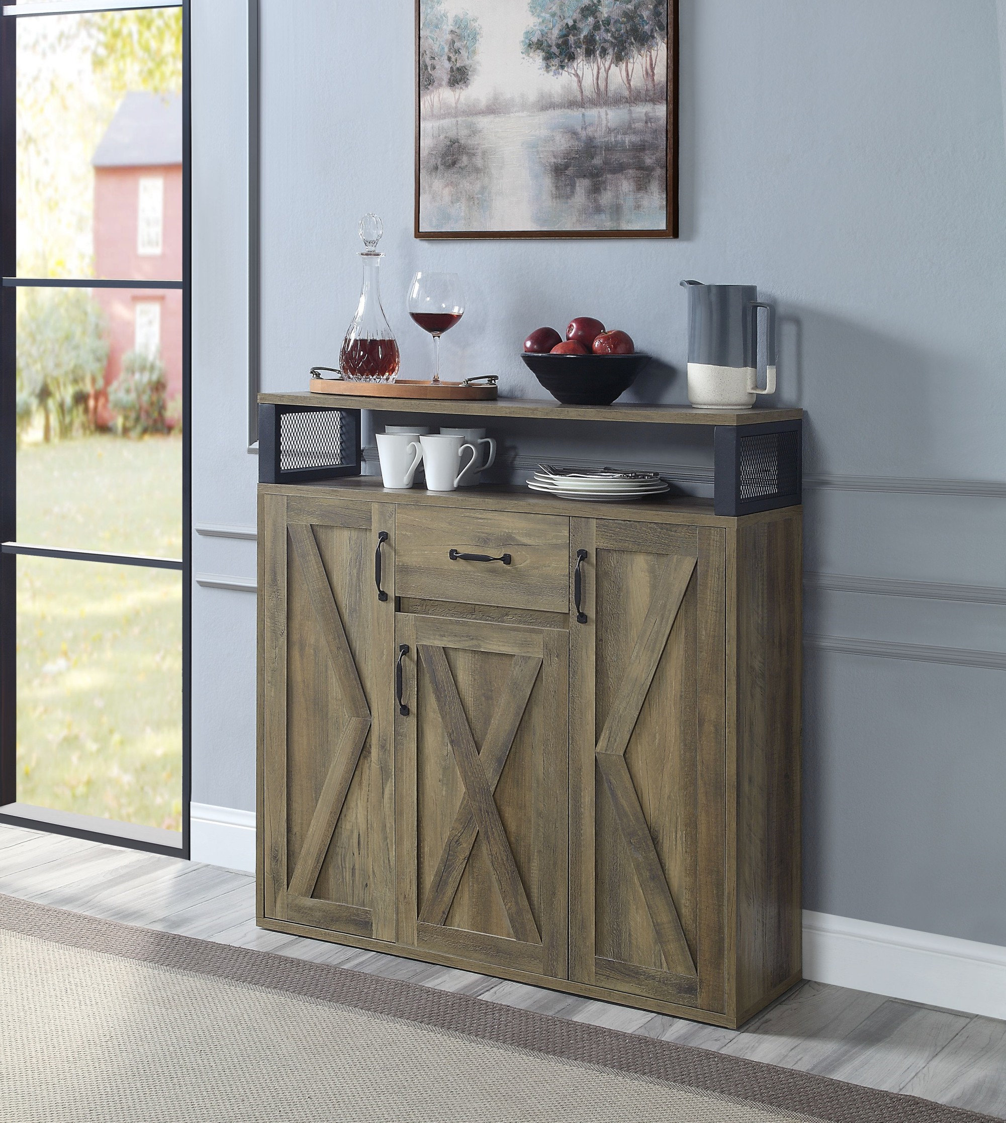 August Grove® Sideboard, Kitchen Server, Storage Cabinet With Drawer ...
