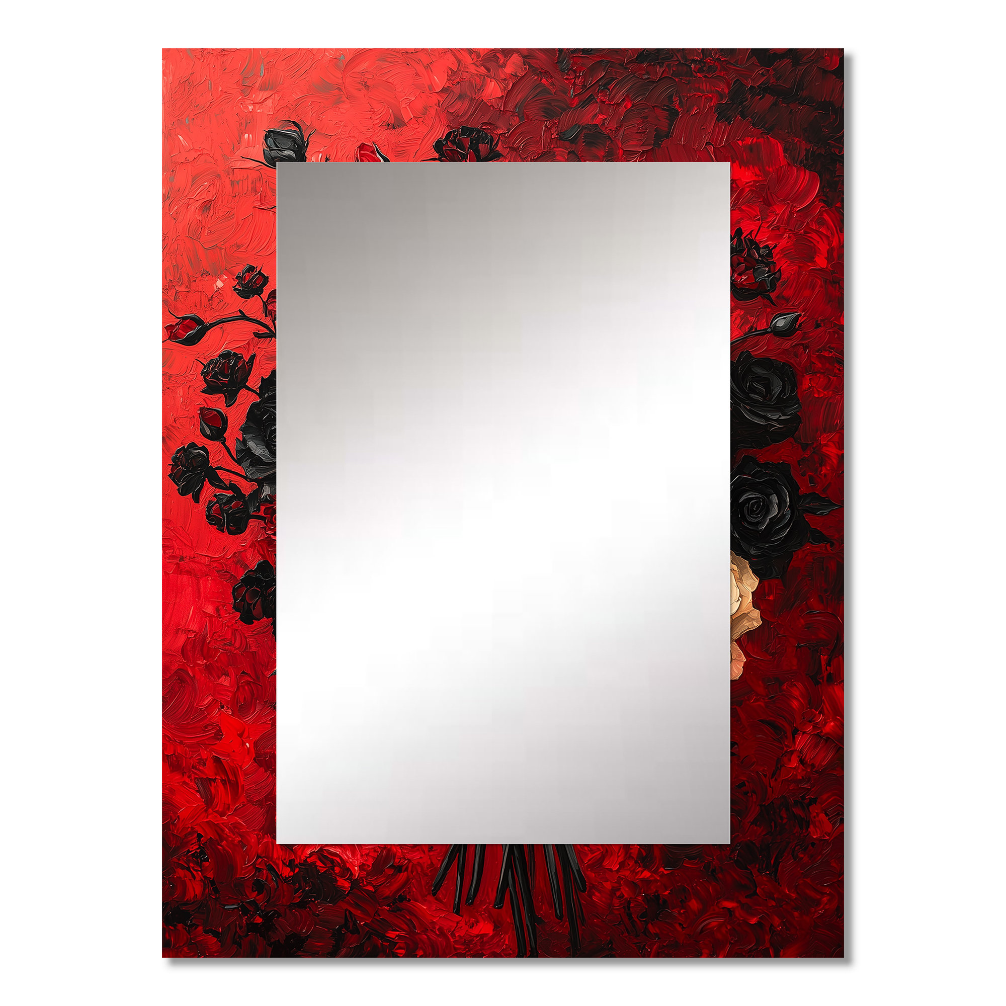 Mercer41 Abstract Dark Gothric Roses Bouquet III - Roses Mirror, Modern ...