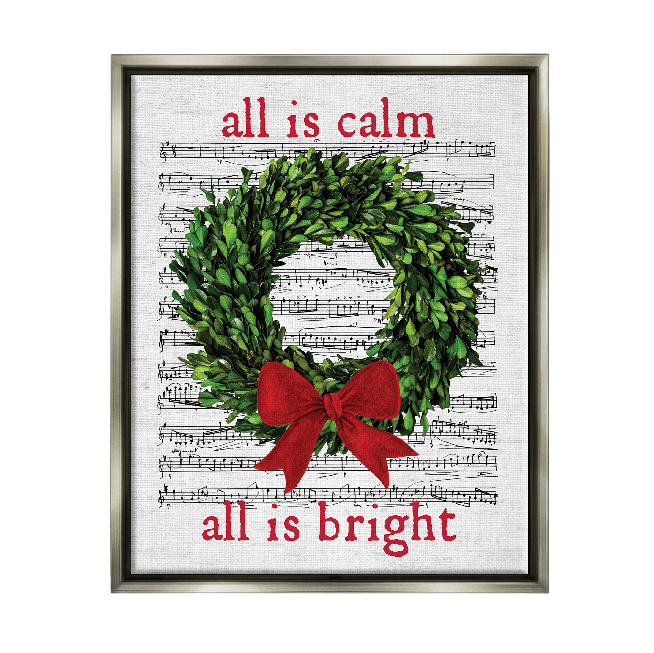 The Holiday Aisle® All Is Calm Christmas Song by Lettered And Lined ...