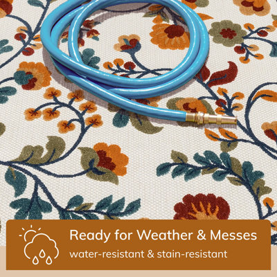 Well Woven Dorado Neveh Floral Beige/Brown Indoor/Outdoor Hi-Lo Area ...