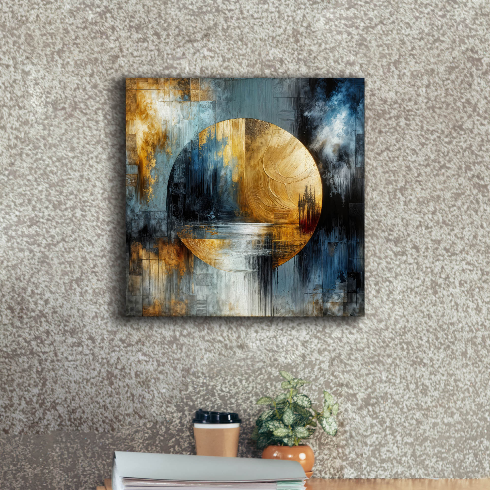 Epic Graffiti 'Circle Abstract 1' by Rey Klimt Canvas Wall Art | Wayfair