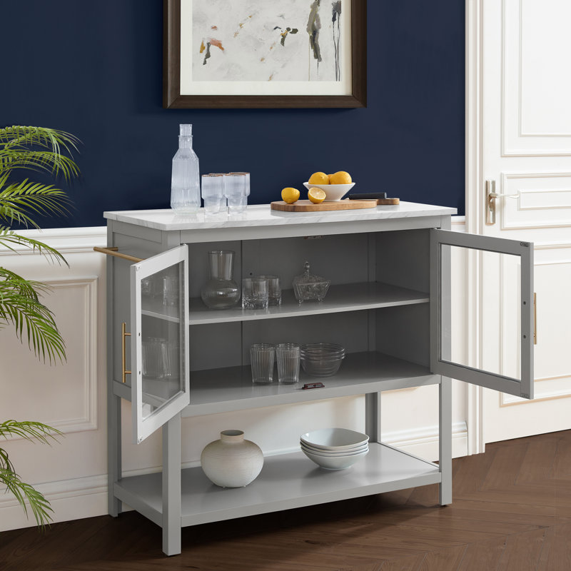 Lark Manor Alexander-Jay Marble Top Kitchen Island & Reviews | Wayfair