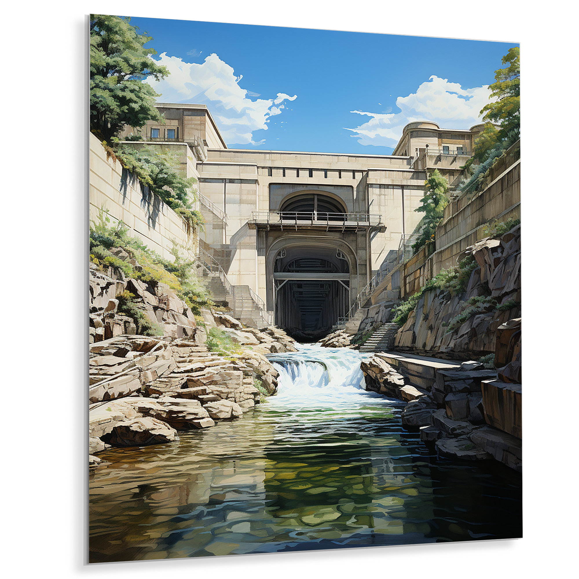 Ebern Designs Dam Structural Symmetry Architectural - Dams Metal Wall ...