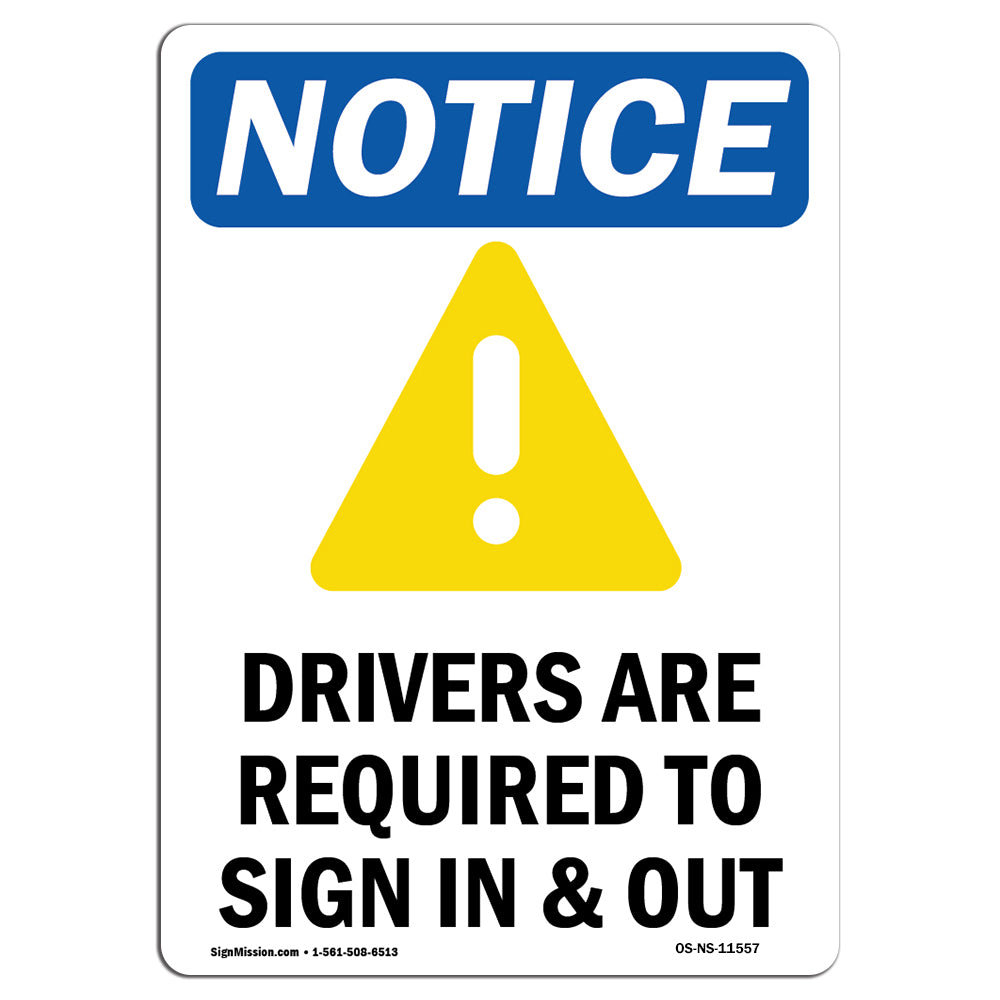 SignMission Notice - Drivers Are Required Sign with Symbol | Wayfair