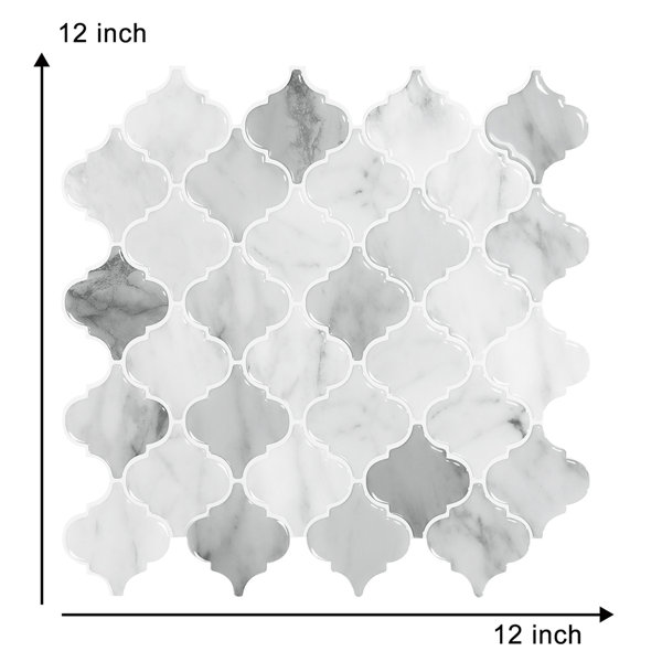 clevermosaics 12'' W x 12'' L Vinyl Peel and Stick Mosaic Tile ...