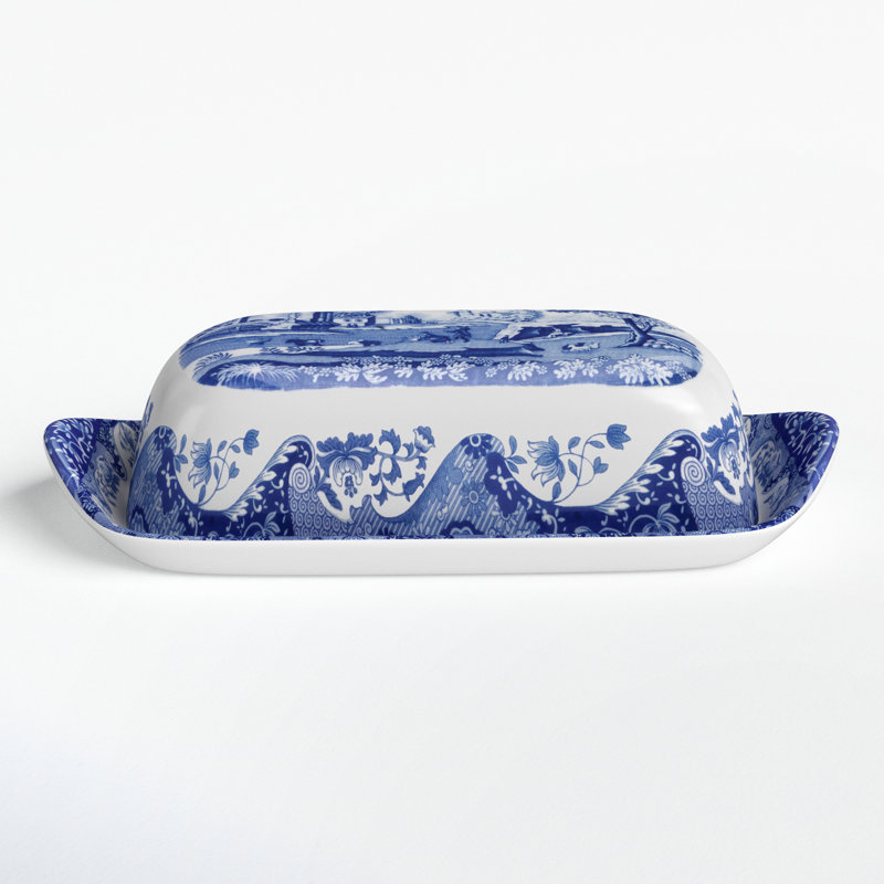 Spode Blue Italian Covered Butter Dish & Reviews | Birch Lane
