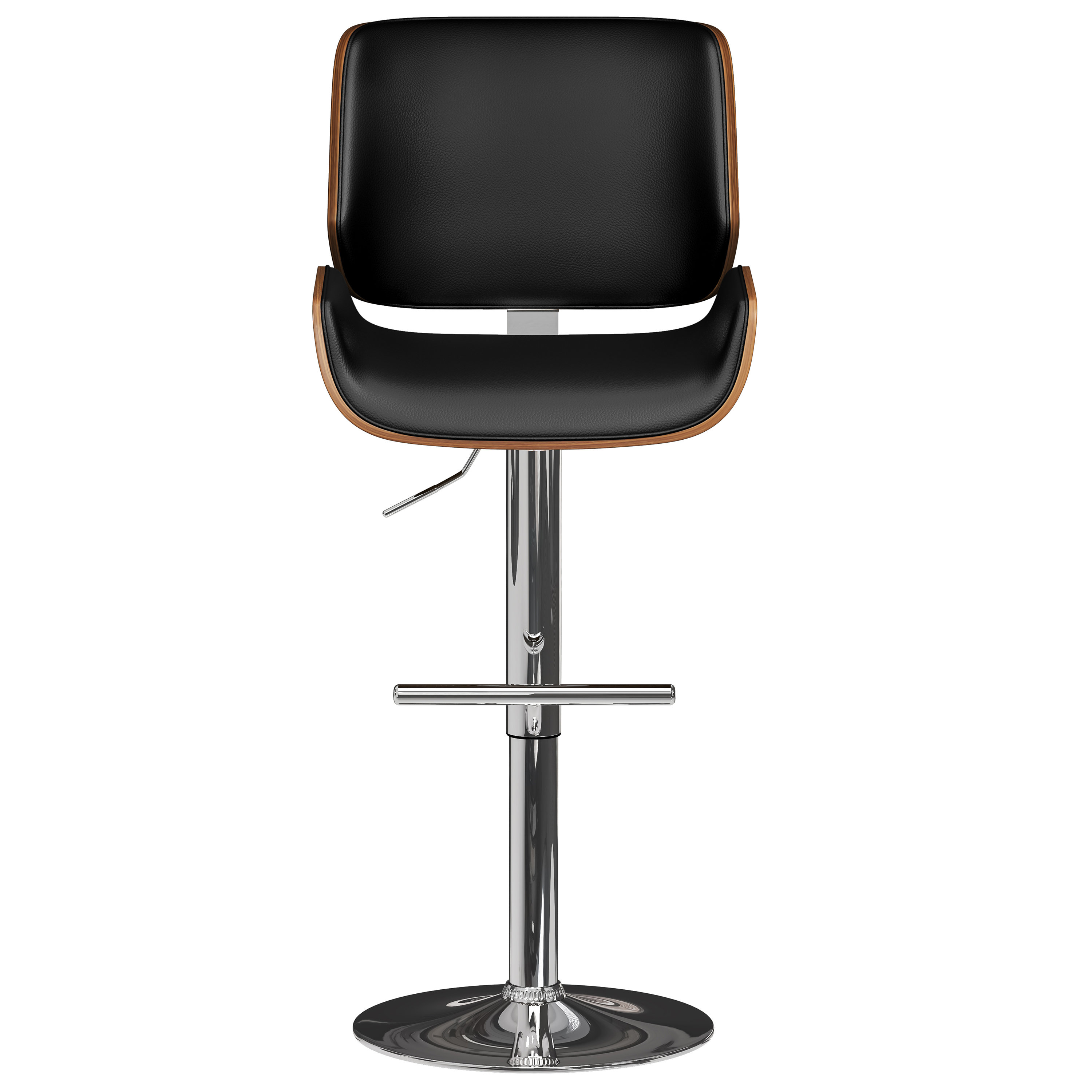 Simpli Home Adjustable Swivel Upholstered Mid-Century Modern Bar Stool ...