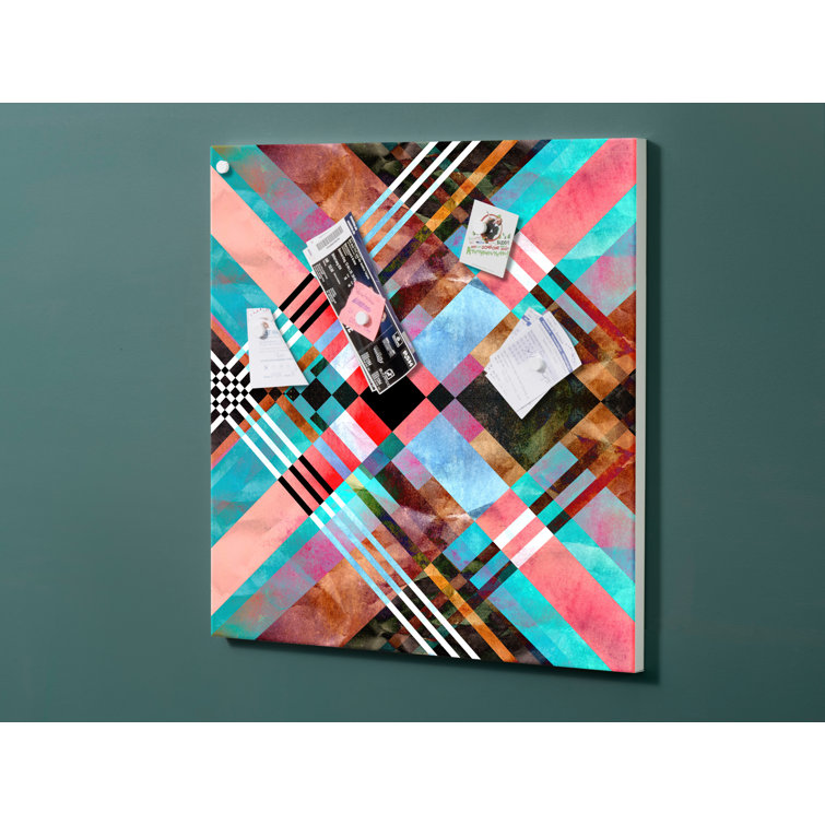 Ebern Designs Notiz Motive Abstract Art Magnetic Wall Mounted Cork ...