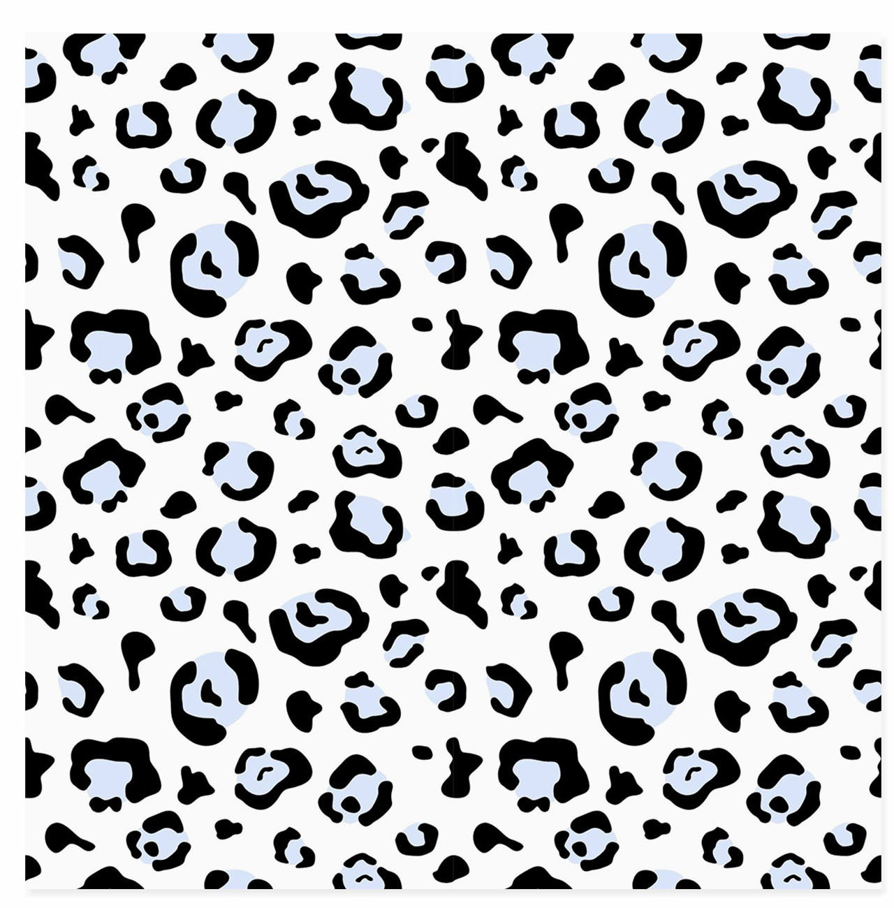 Mercer41 Animals Cheetah Print Pattern Blue Modern Unframed Art Print ...
