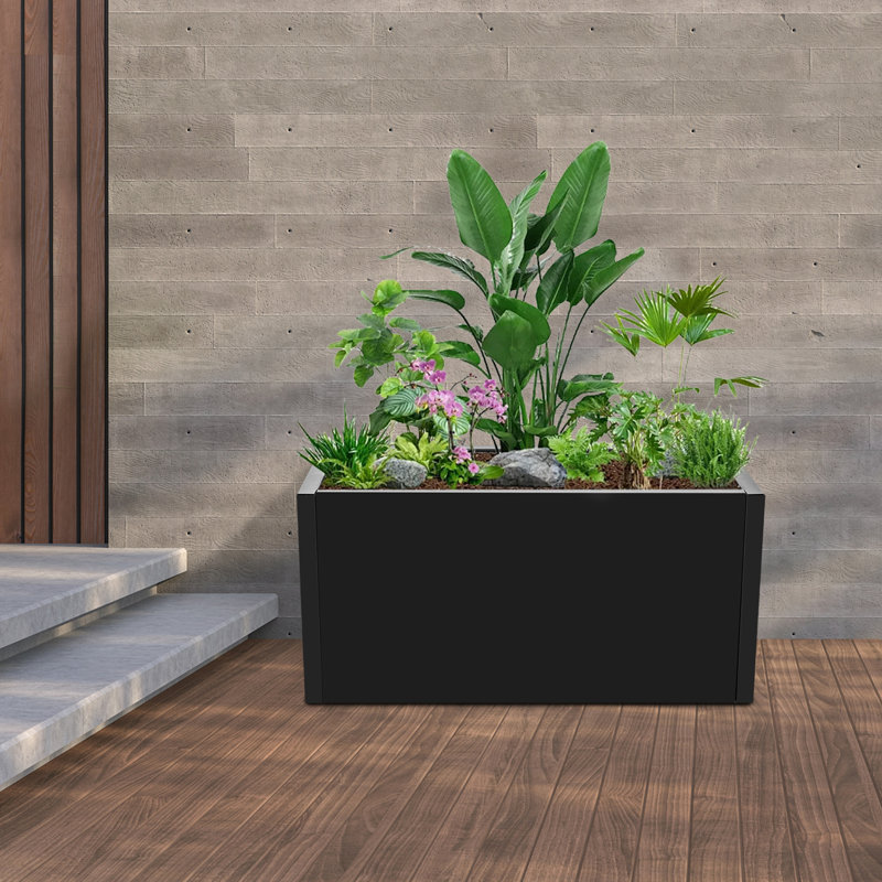 Ebern Designs Jayah Metal Planter Box | Wayfair