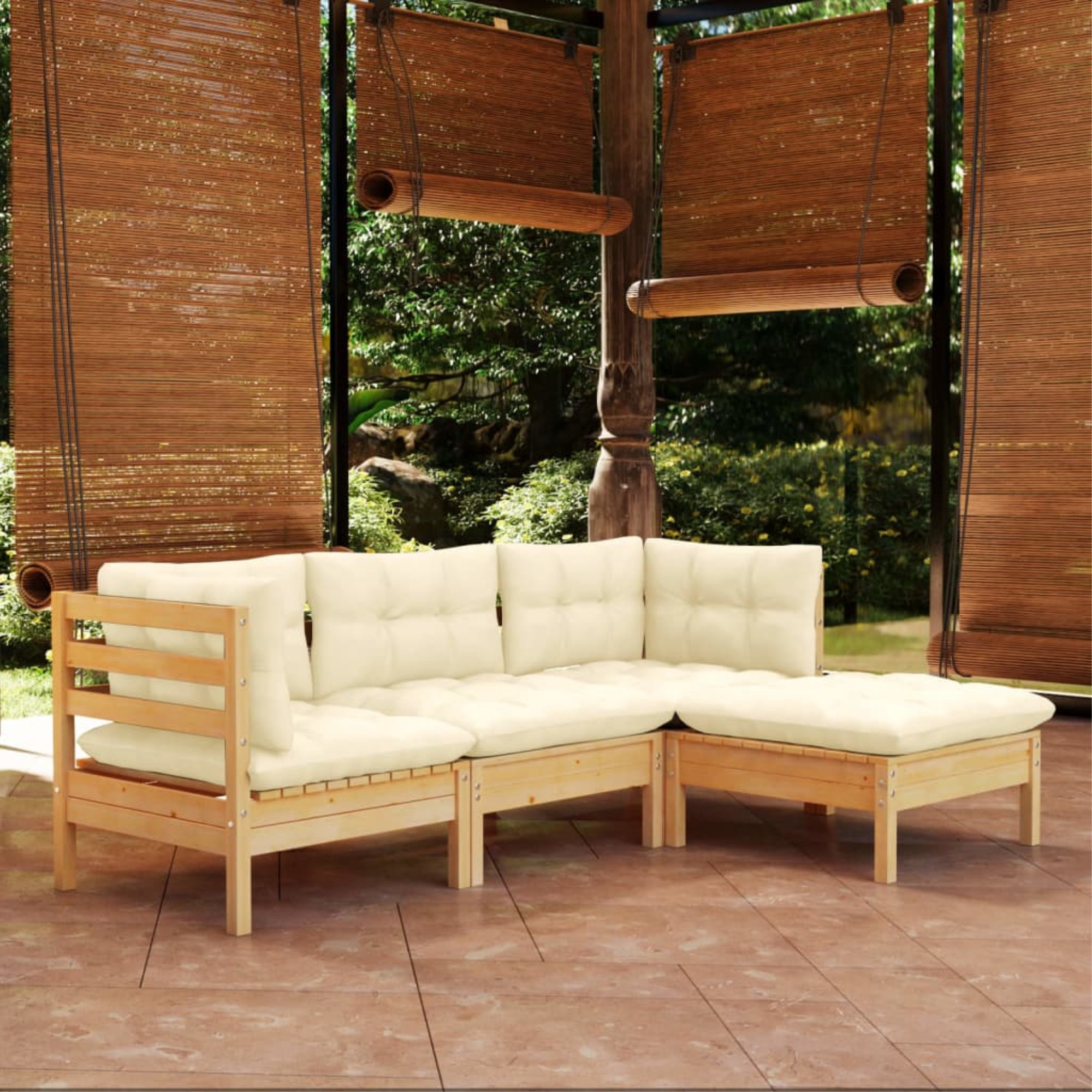 Latitude Run® Kiyarah 25" Wide Outdoor Patio Sectional with Cushions ...