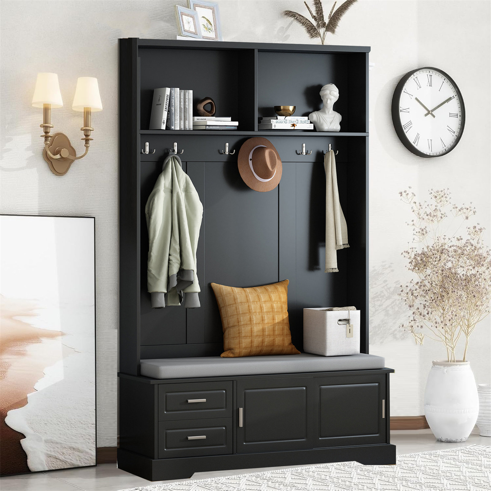 Red Barrel Studio Hall Tree With Storage,Entryway Hall Tree With Bench ...