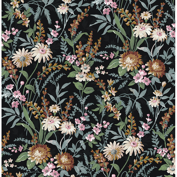 Red Barrel Studio® Yanci Peel & Stick Floral Roll & Reviews | Wayfair