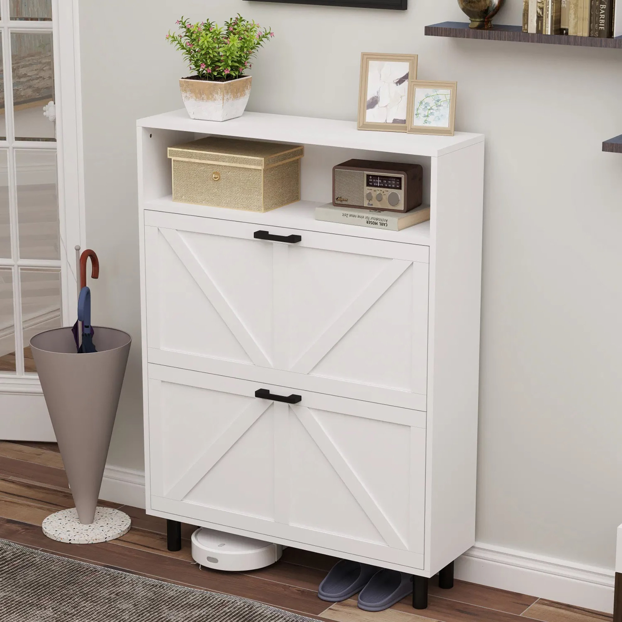 Gracie Oaks 12 Pair Shoe Storage Cabinet - Wayfair Canada