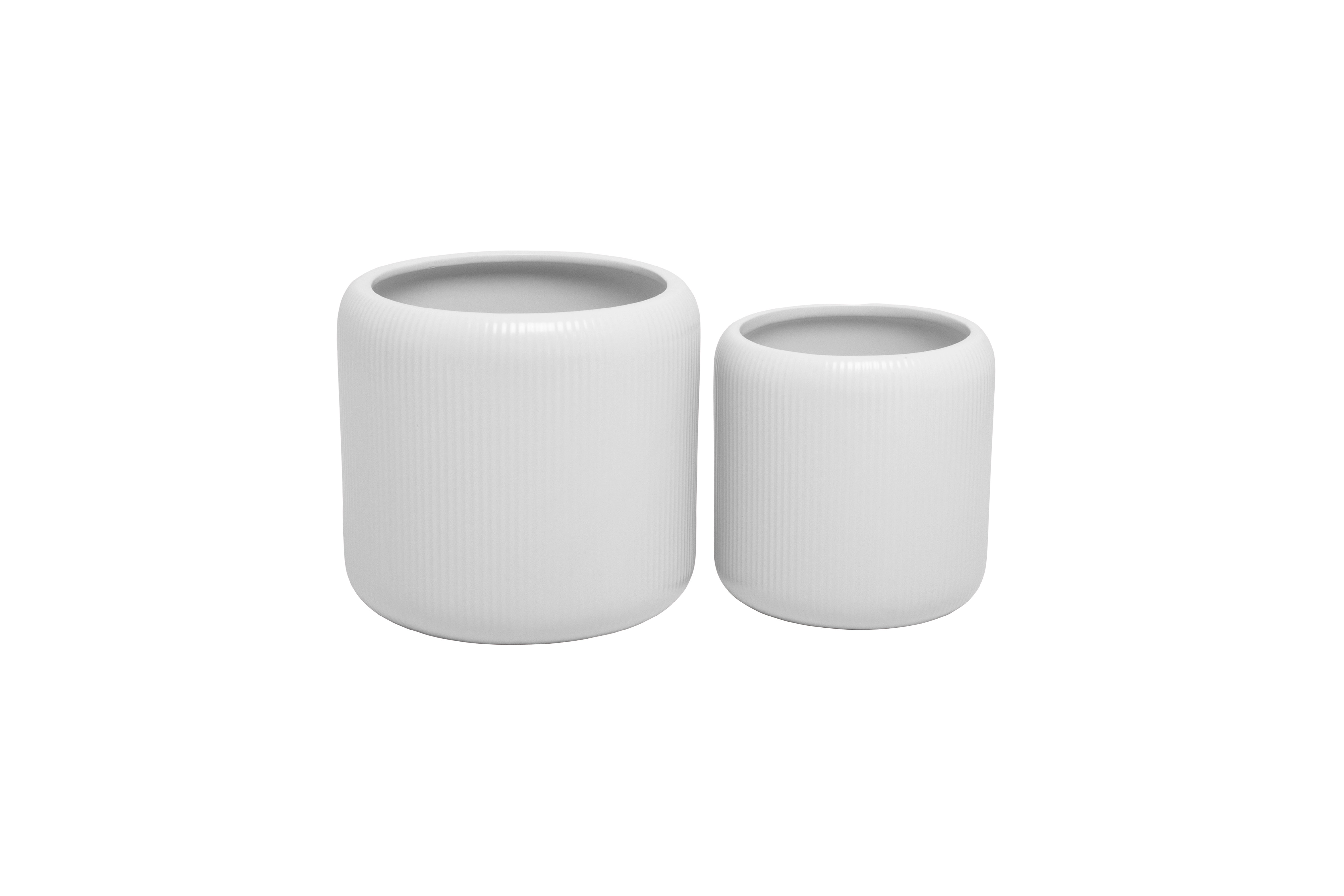 Ebern Designs Ceramic Pot Set Of Two - Wayfair Canada