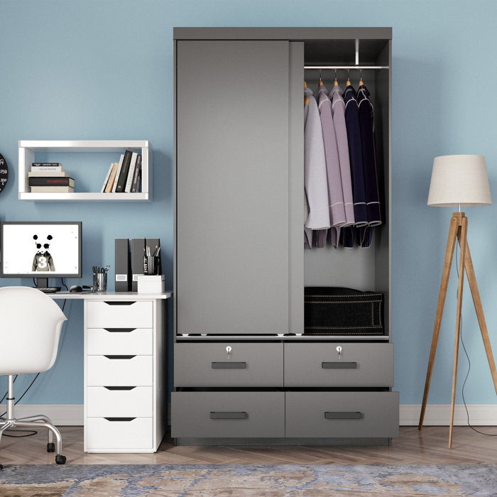 Ebern Designs Toles Manufactured Wood Armoire | Wayfair