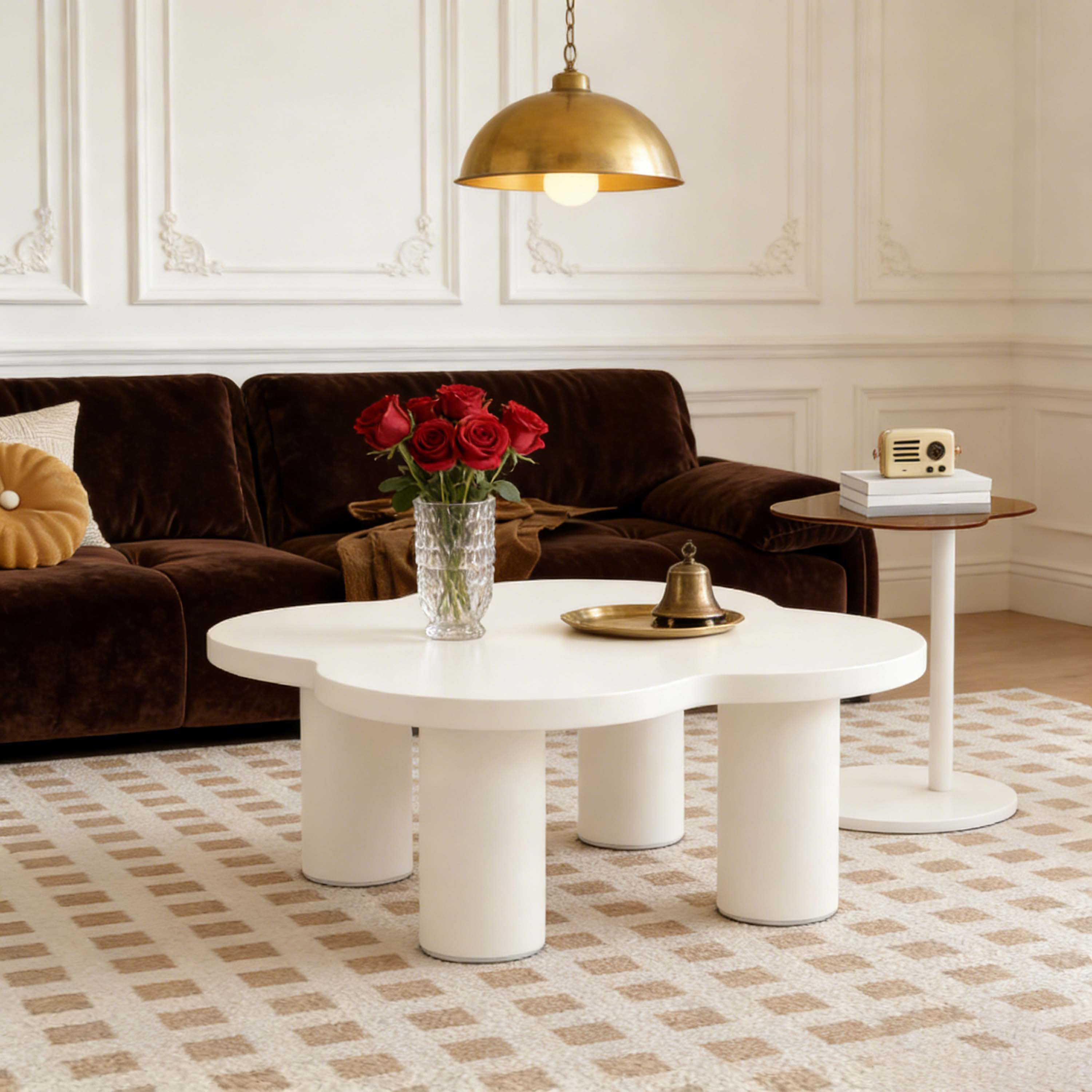 Latitude Run® Modern Coffee Table Set Of 2, Irregular Shape Coffee ...
