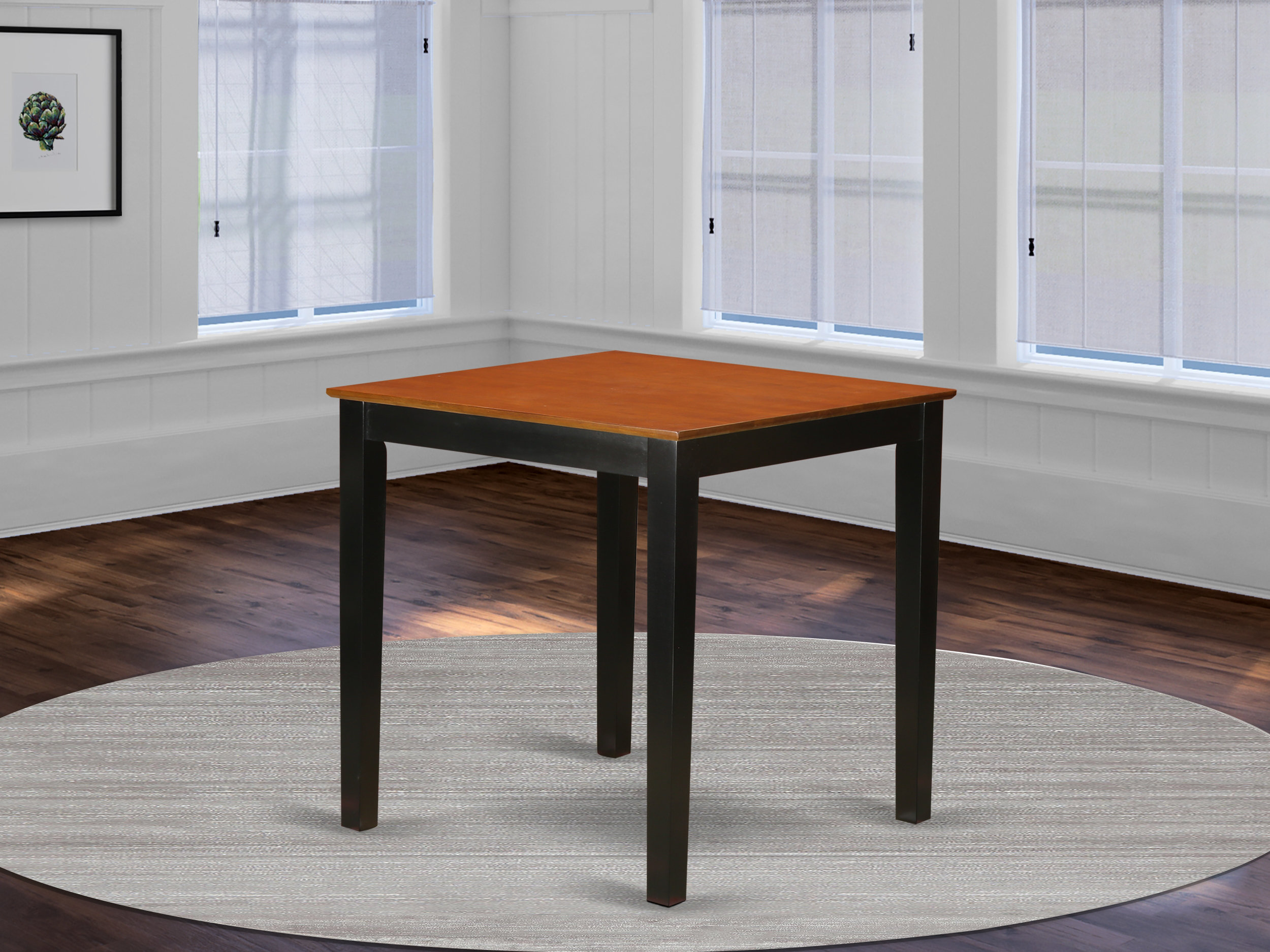 Charlton Home Steffey Counter Height 36" Rubberwood Solid Wood Dining ...