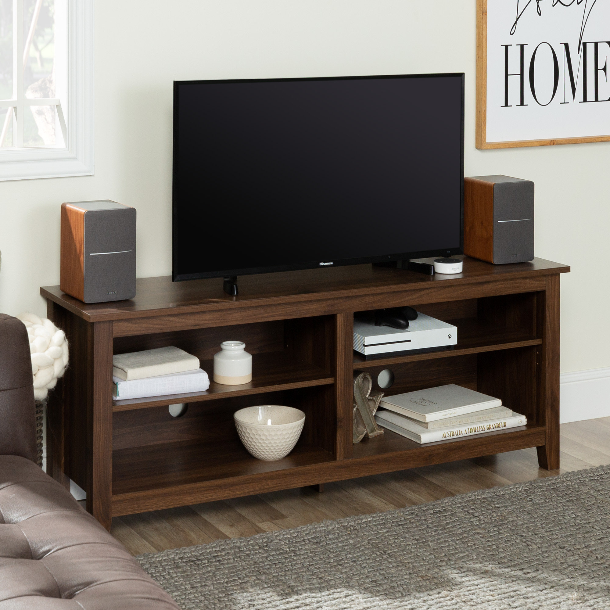 Union Rustic Sunbury Open Storage TV Stand Reviews Wayfair Canada