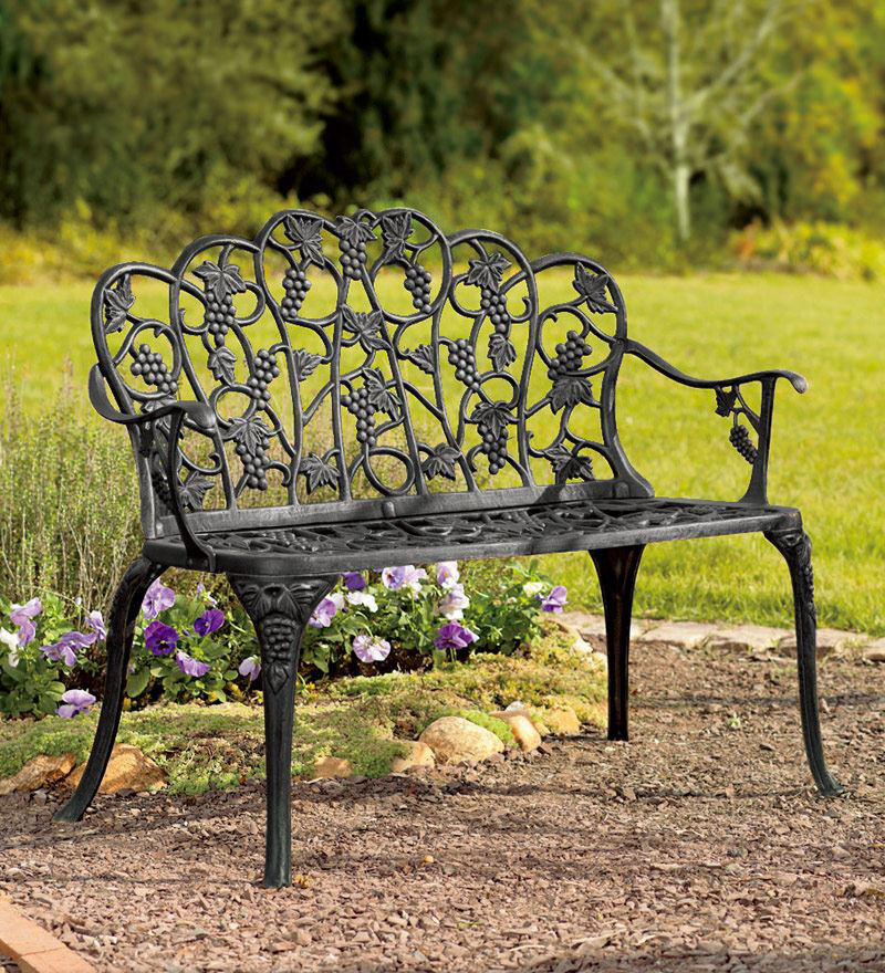 Plow & Hearth Grapevine Aluminum Garden Bench & Reviews | Wayfair