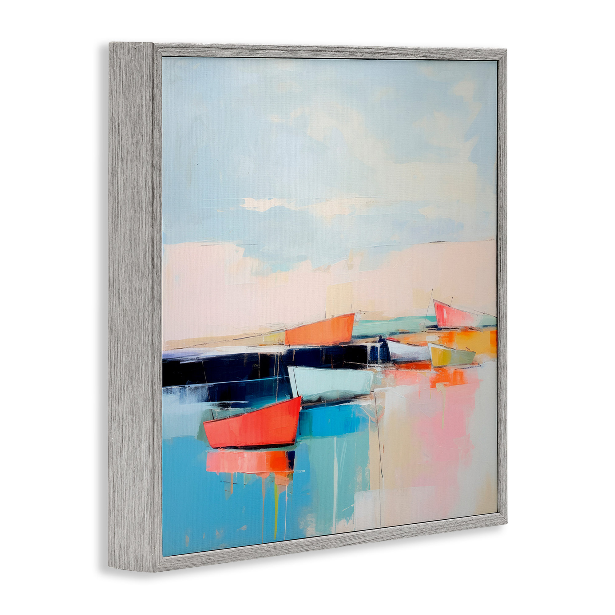 Breakwater Bay Vivid Boat Reflection Giclee Art by Irena Orlov ...