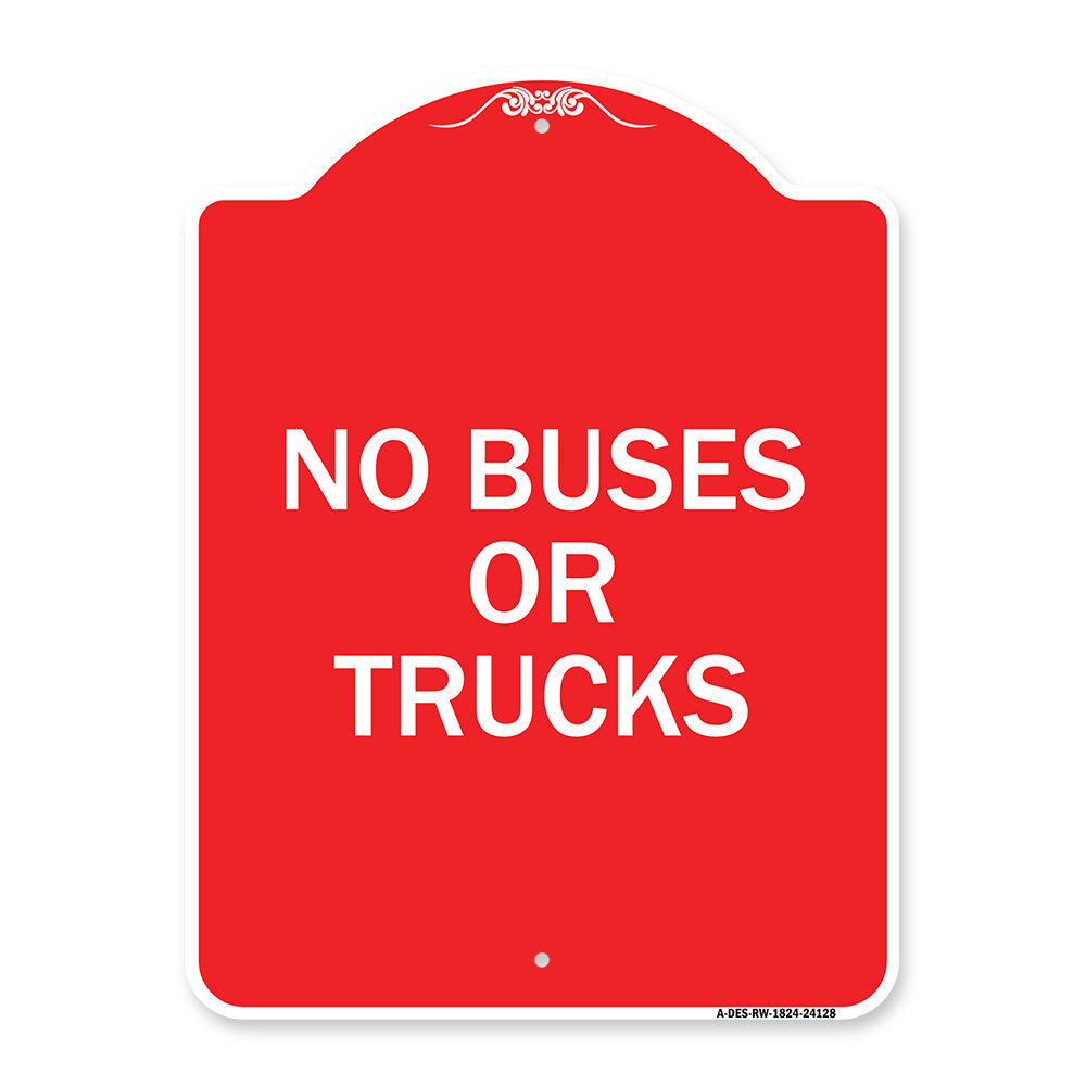 Signmission Designer Series Sign - Driveway Sign No Buses Or Trucks ...
